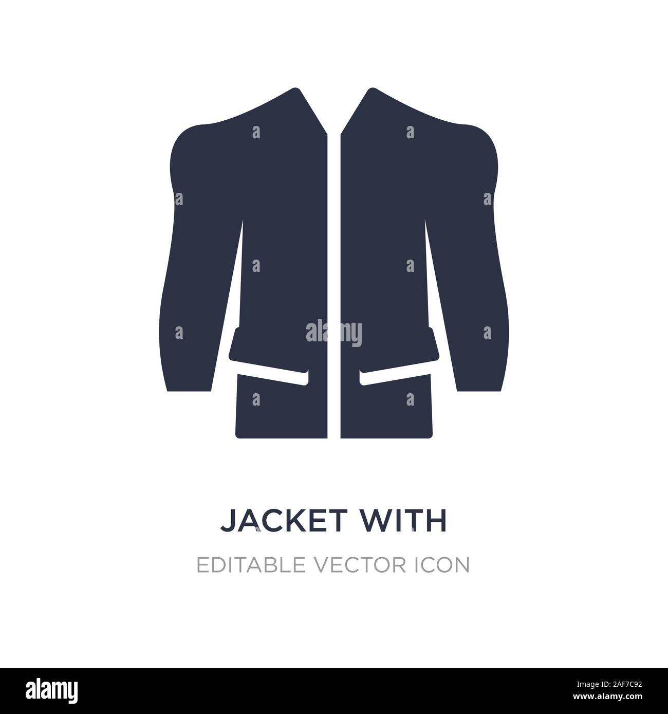jacket with pockets icon on white background. Simple element ...