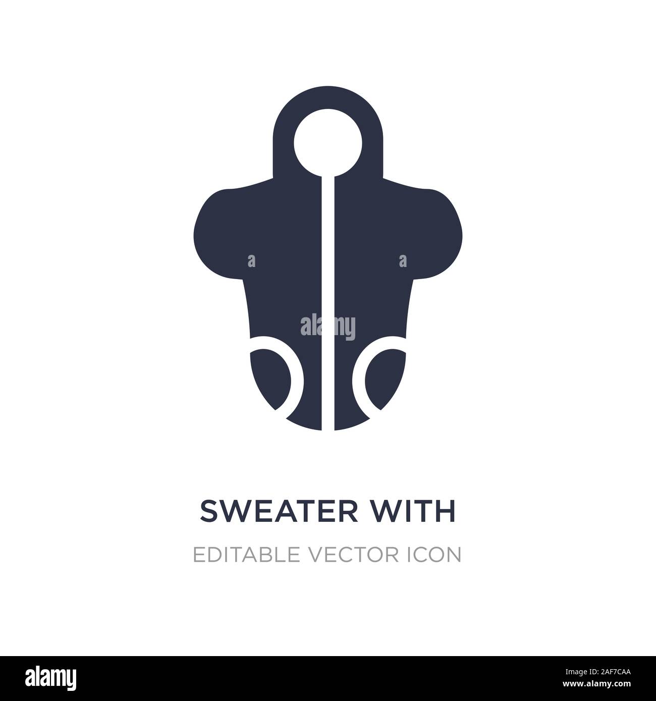 sweater with pocket icon on white background. Simple element ...