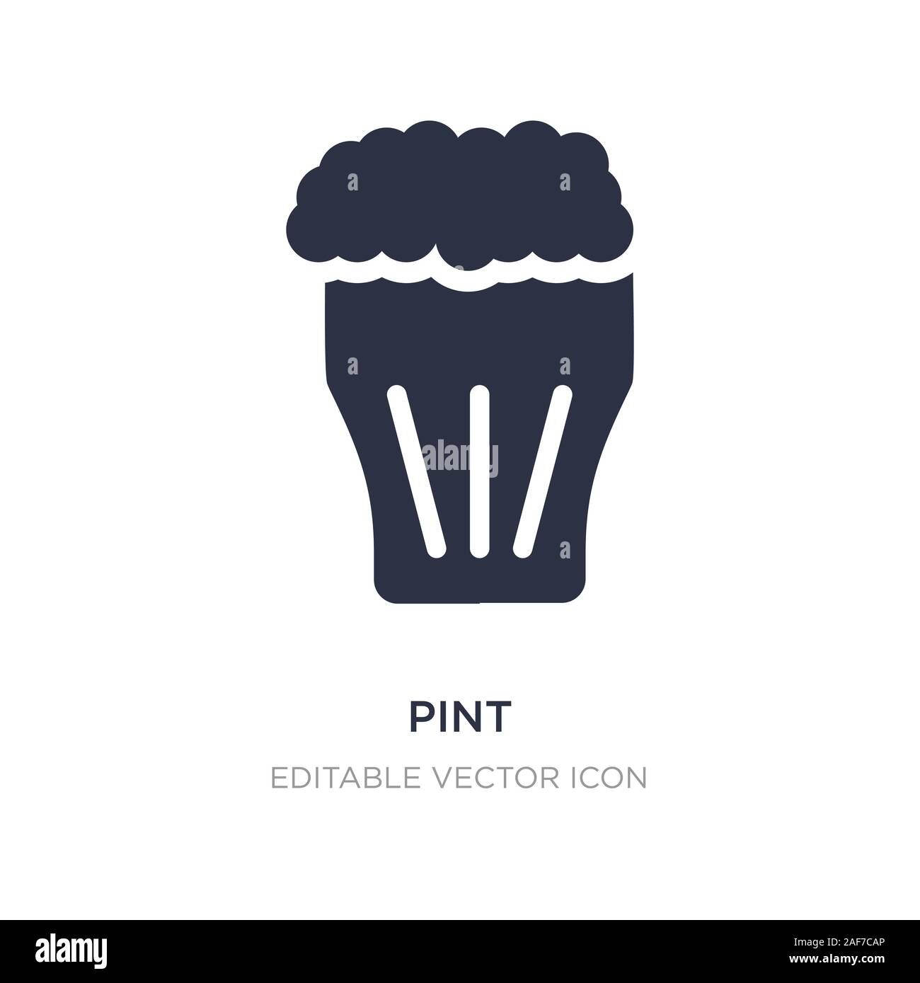pint icon on white background. Simple element illustration from Food ...