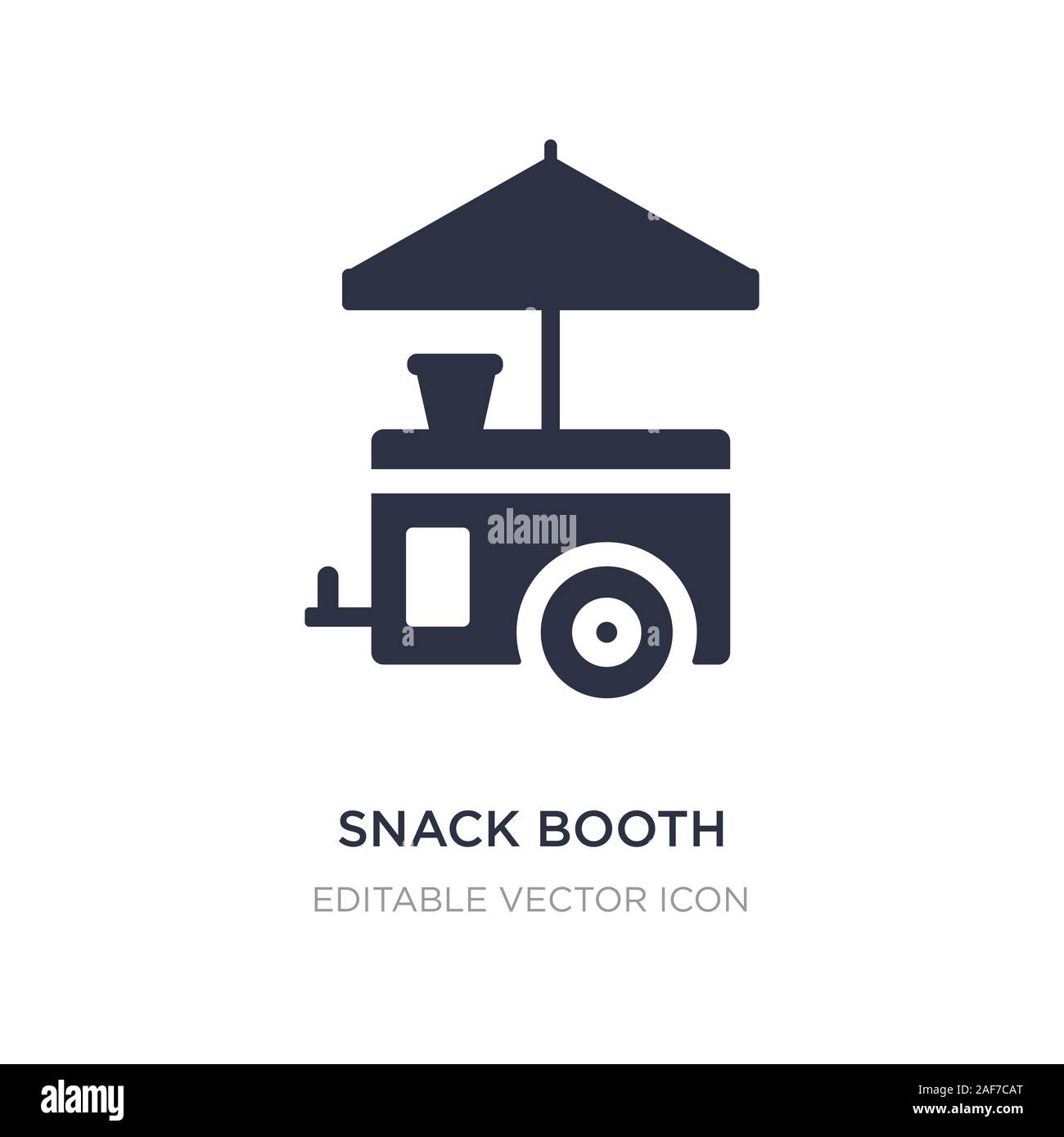 snack booth icon on white background. Simple element illustration from Food concept. snack booth ...