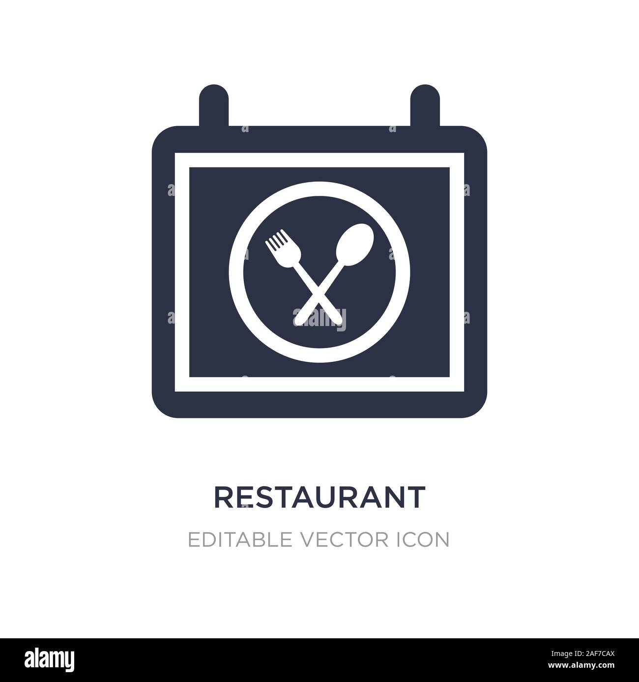 restaurant icon on white background. Simple element illustration from ...