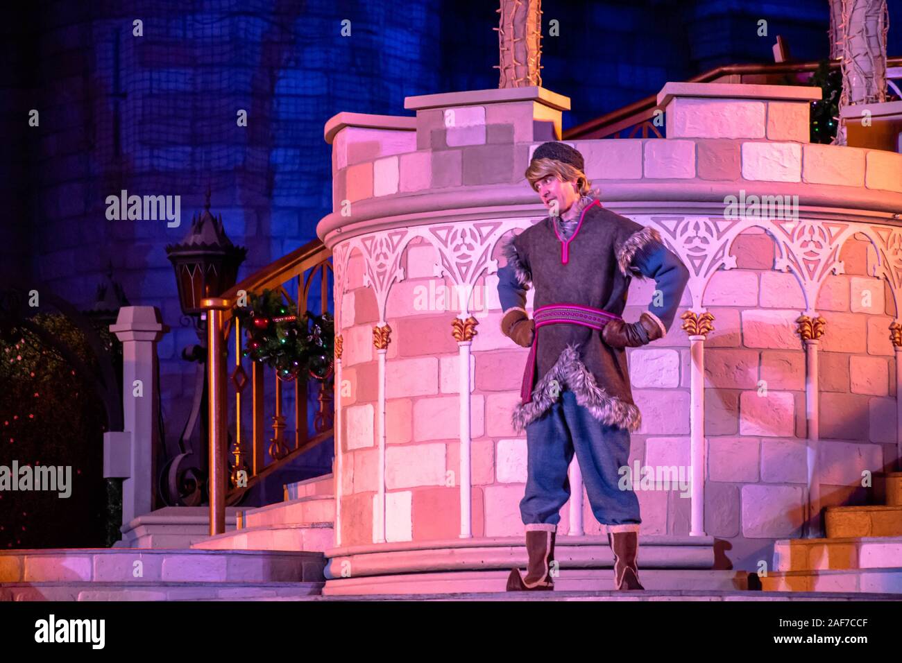 Orlando, Florida. November 15, 2019 . Kristoff in A Frozen Holiday Wish ...