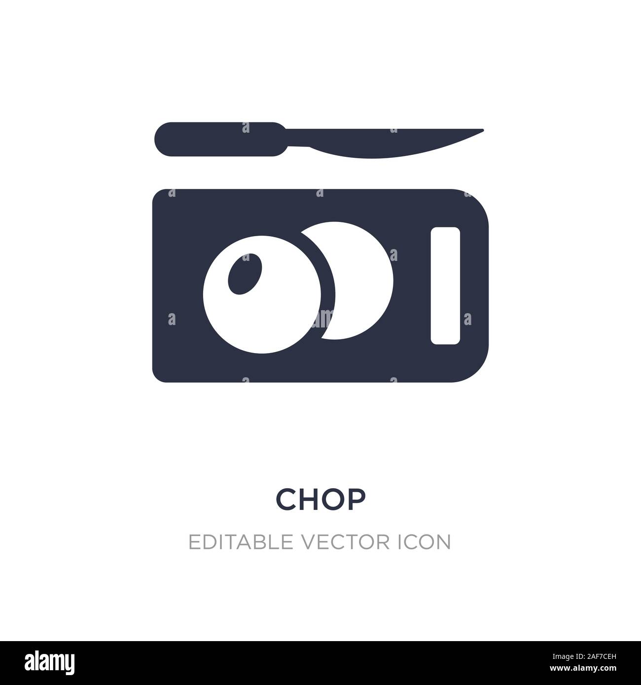 chop icon on white background. Simple element illustration from Food ...