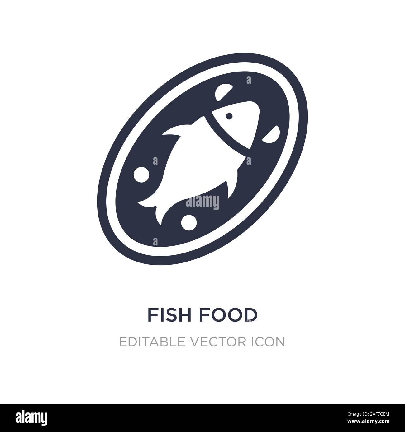 fish food icon on white background. Simple element illustration from ...