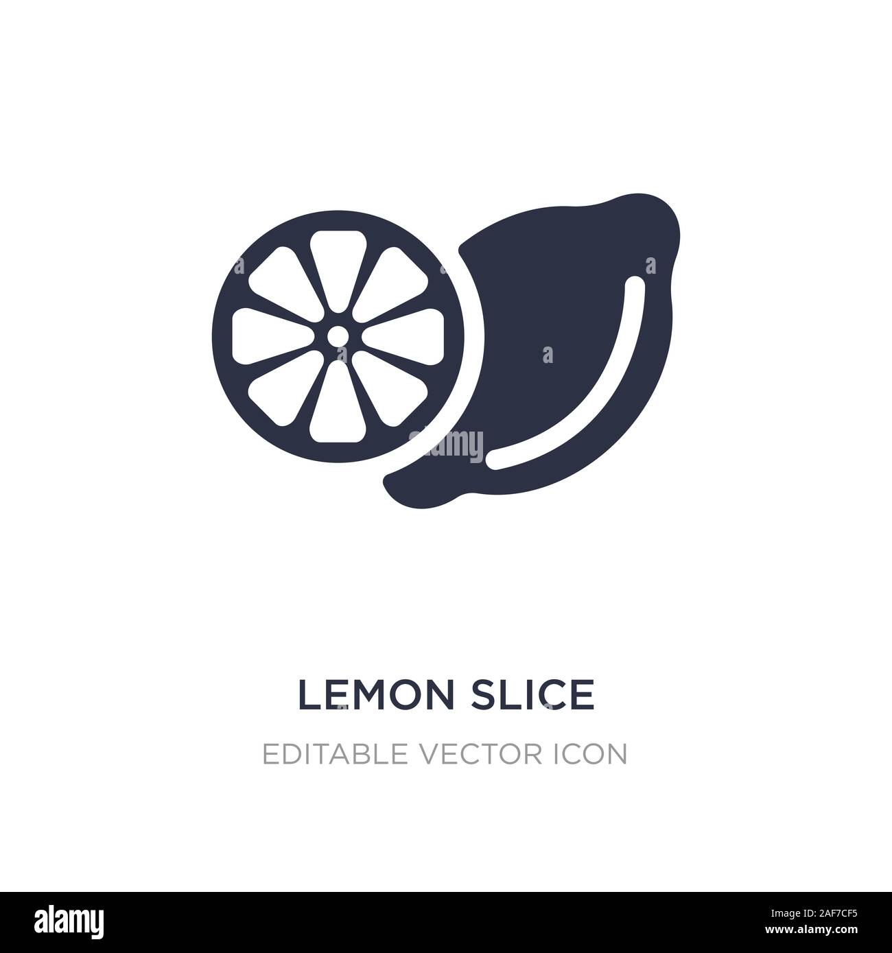 lemon slice icon on white background. Simple element illustration from ...