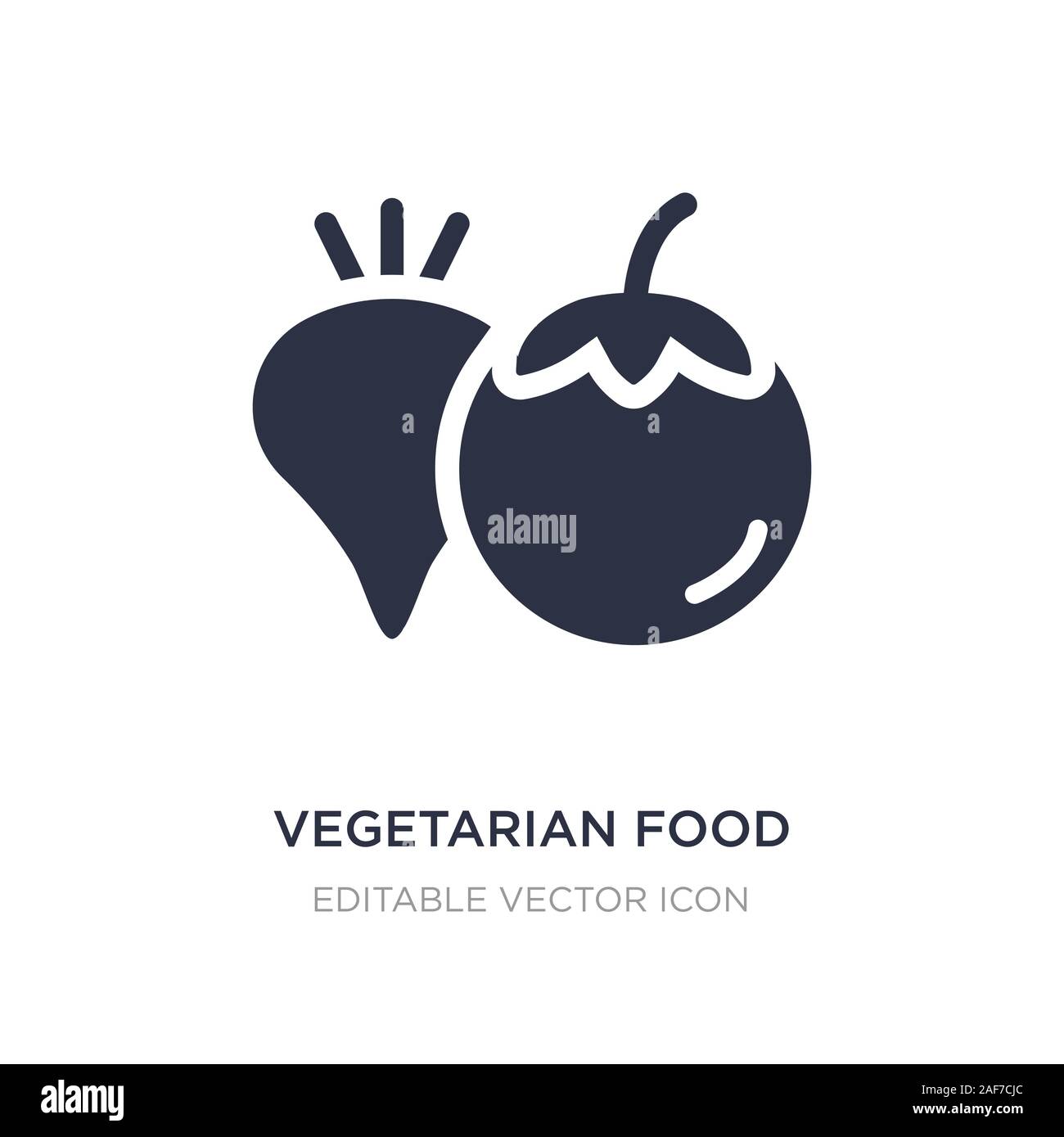 vegetarian food icon on white background. Simple element illustration ...