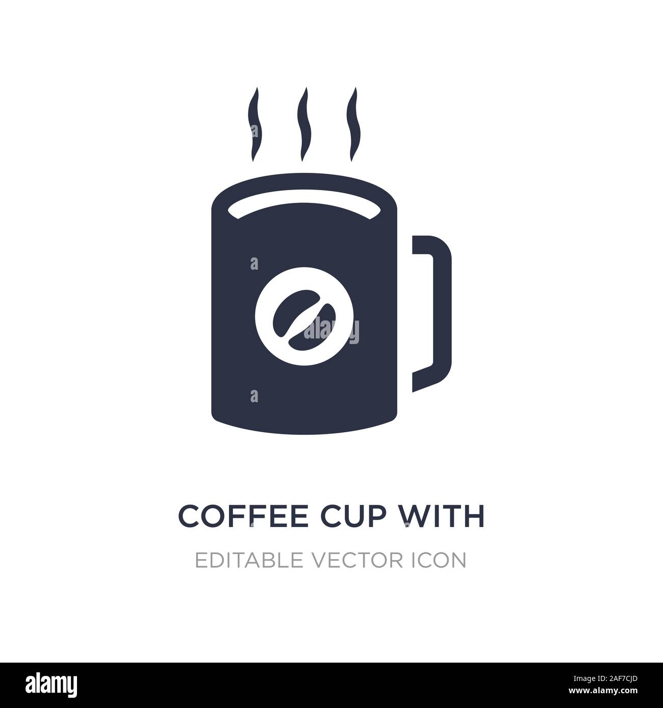 coffee cup with steam icon on white background. Simple element ...