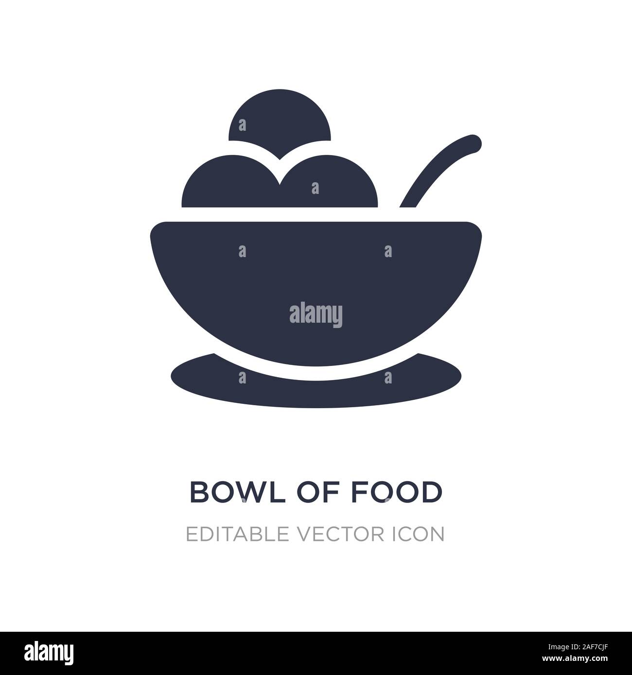 bowl of food icon on white background. Simple element illustration from ...