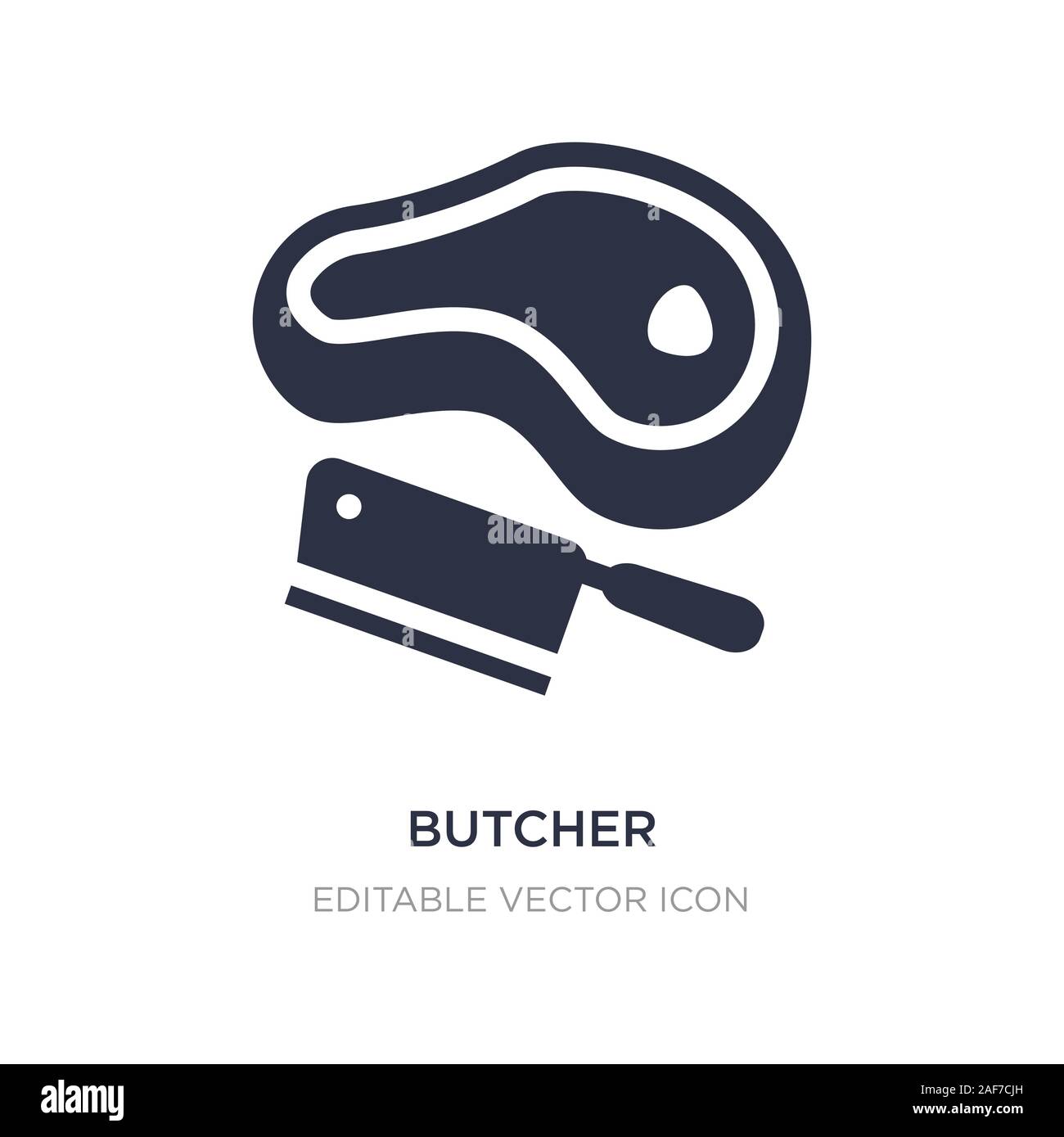 butcher icon on white background. Simple element illustration from Food ...
