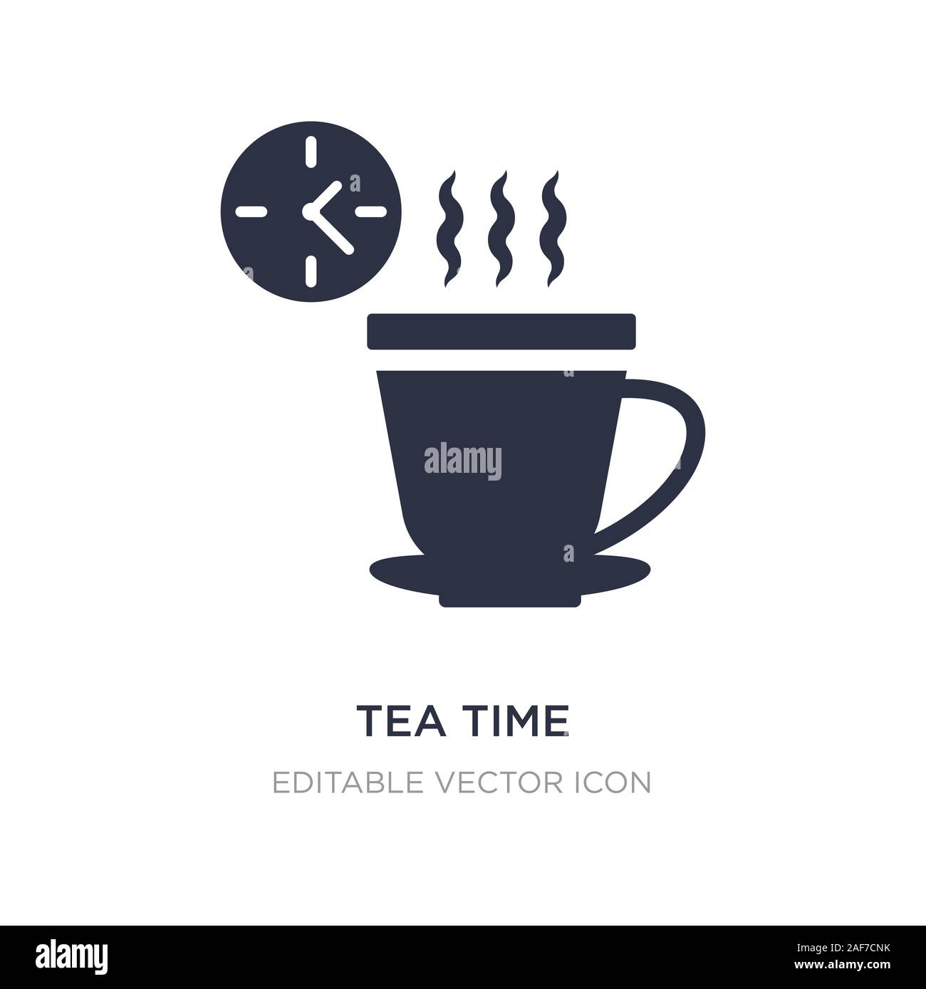 tea time icon on white background. Simple element illustration from ...