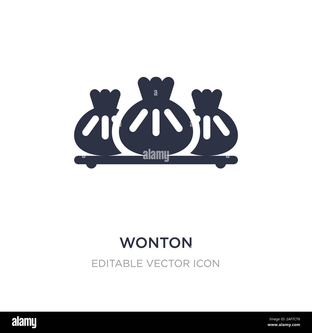 wonton icon on white background. Simple element illustration from Food ...
