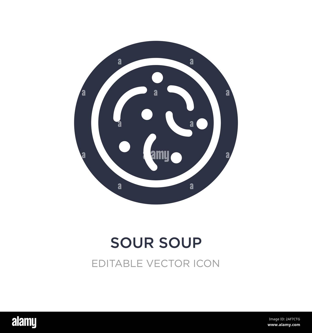 sour soup icon on white background. Simple element illustration from ...