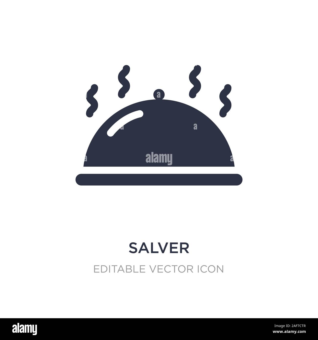 salver icon on white background. Simple element illustration from Food ...