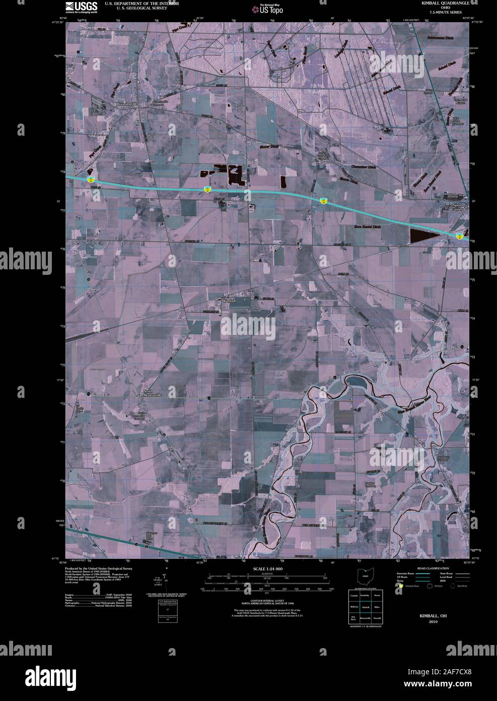 Map of kimball hi-res stock photography and images - Alamy