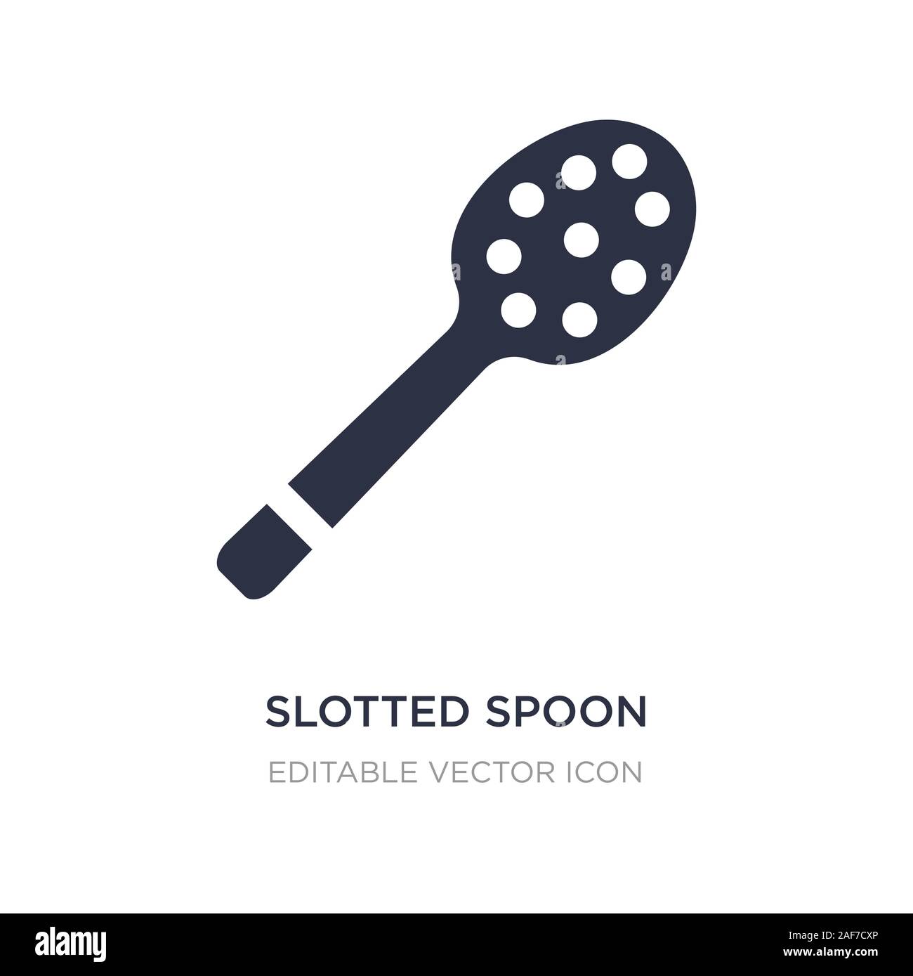 slotted spoon icon on white background. Simple element illustration ...
