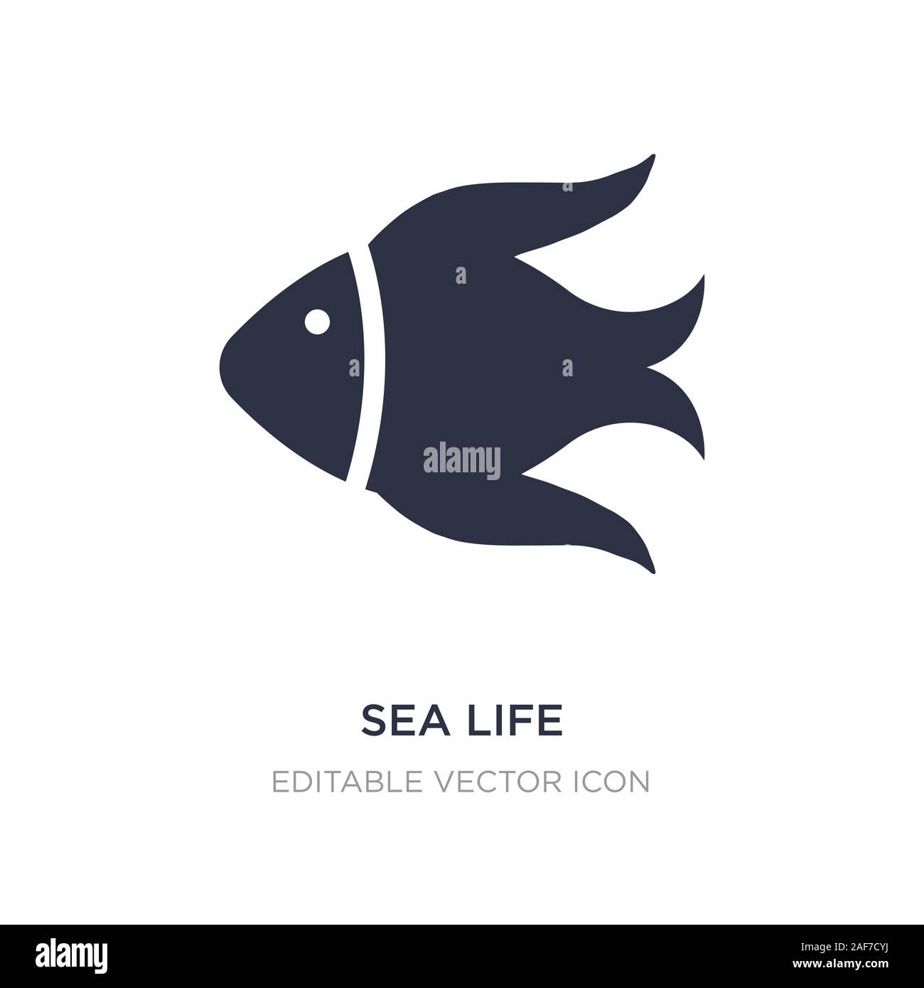 sea life icon on white background. Simple element illustration from ...