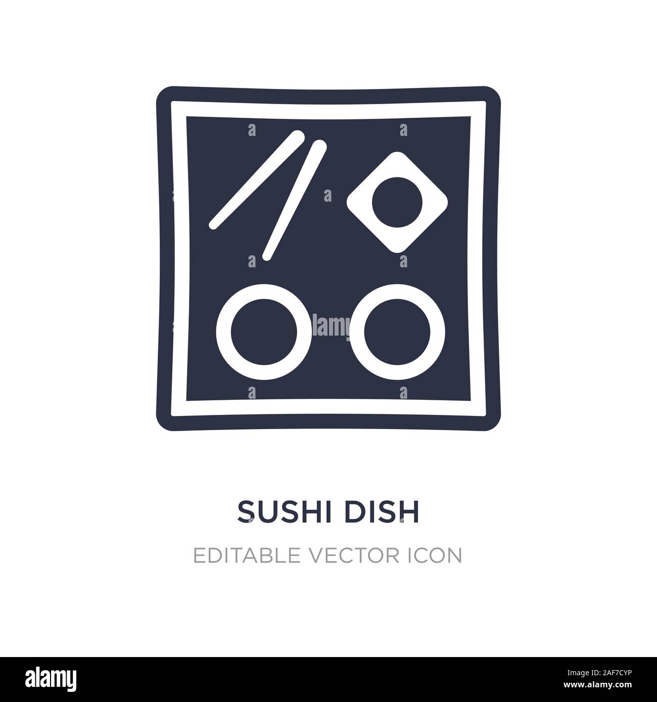sushi dish icon on white background. Simple element illustration from ...