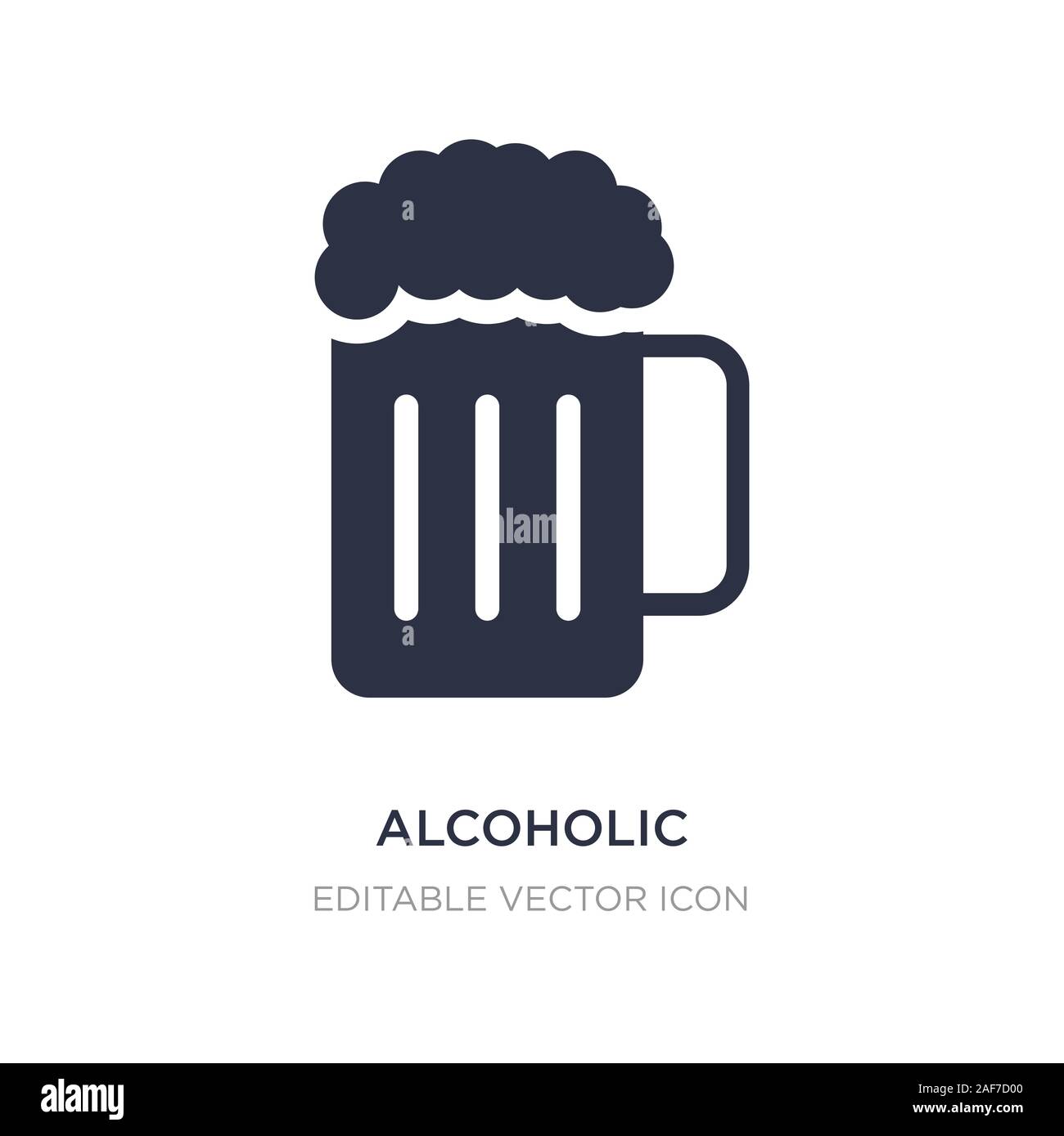 alcoholic icon on white background. Simple element illustration from ...