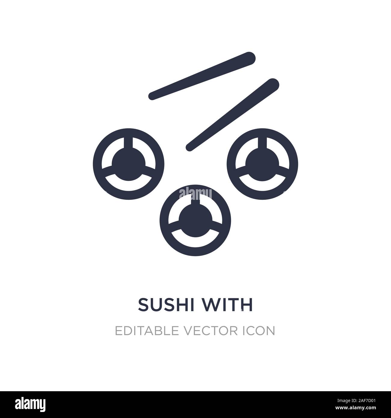 sushi with chopsticks from japan icon on white background. Simple ...