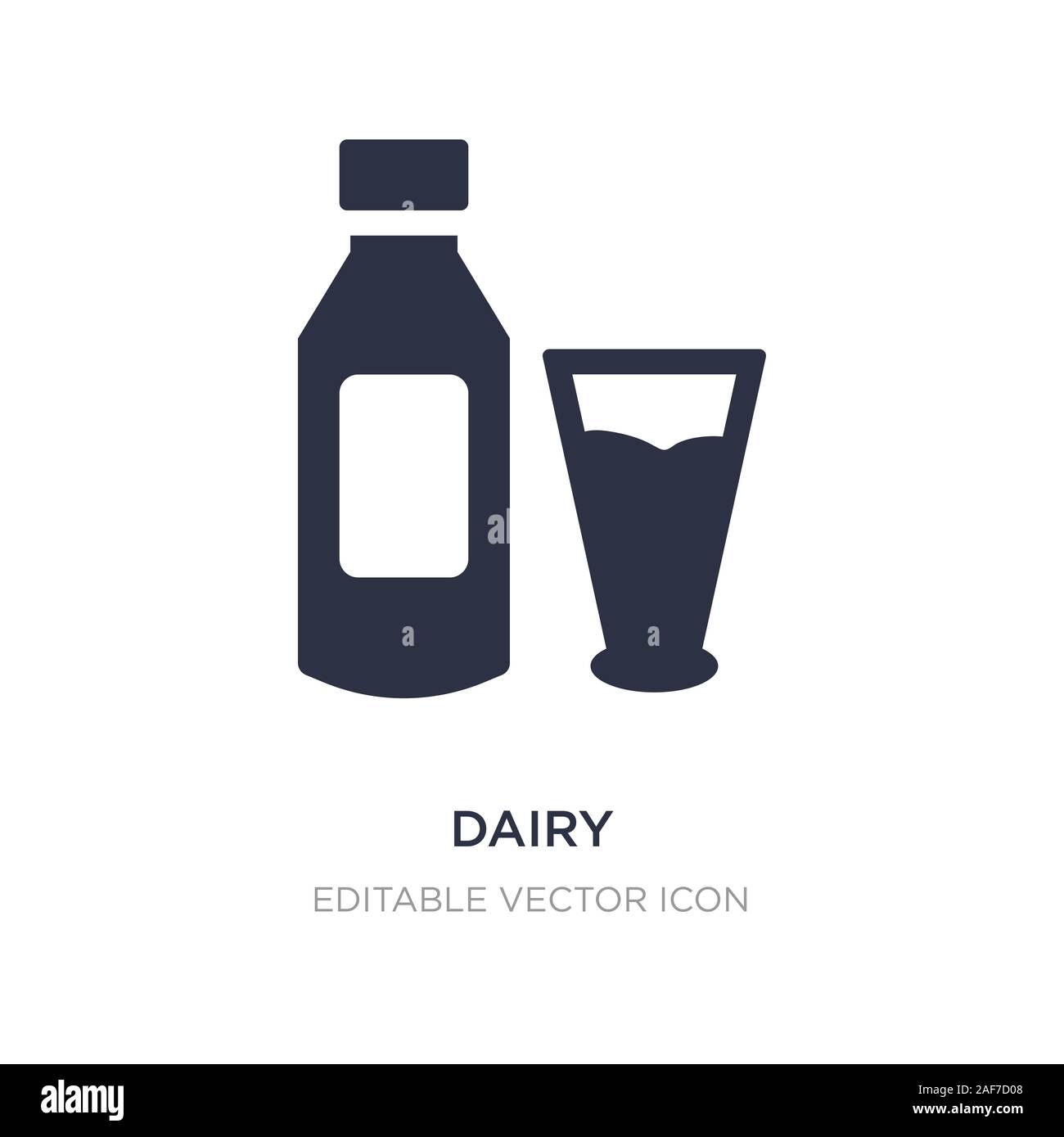 dairy icon on white background. Simple element illustration from Food ...
