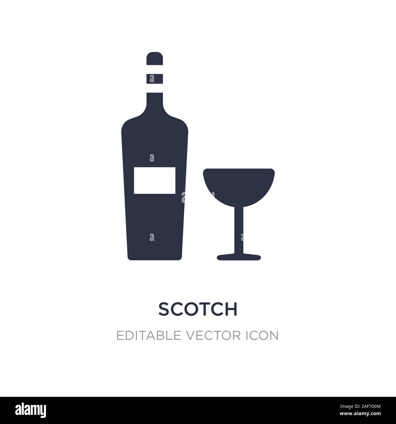 scotch icon on white background. Simple element illustration from Food ...