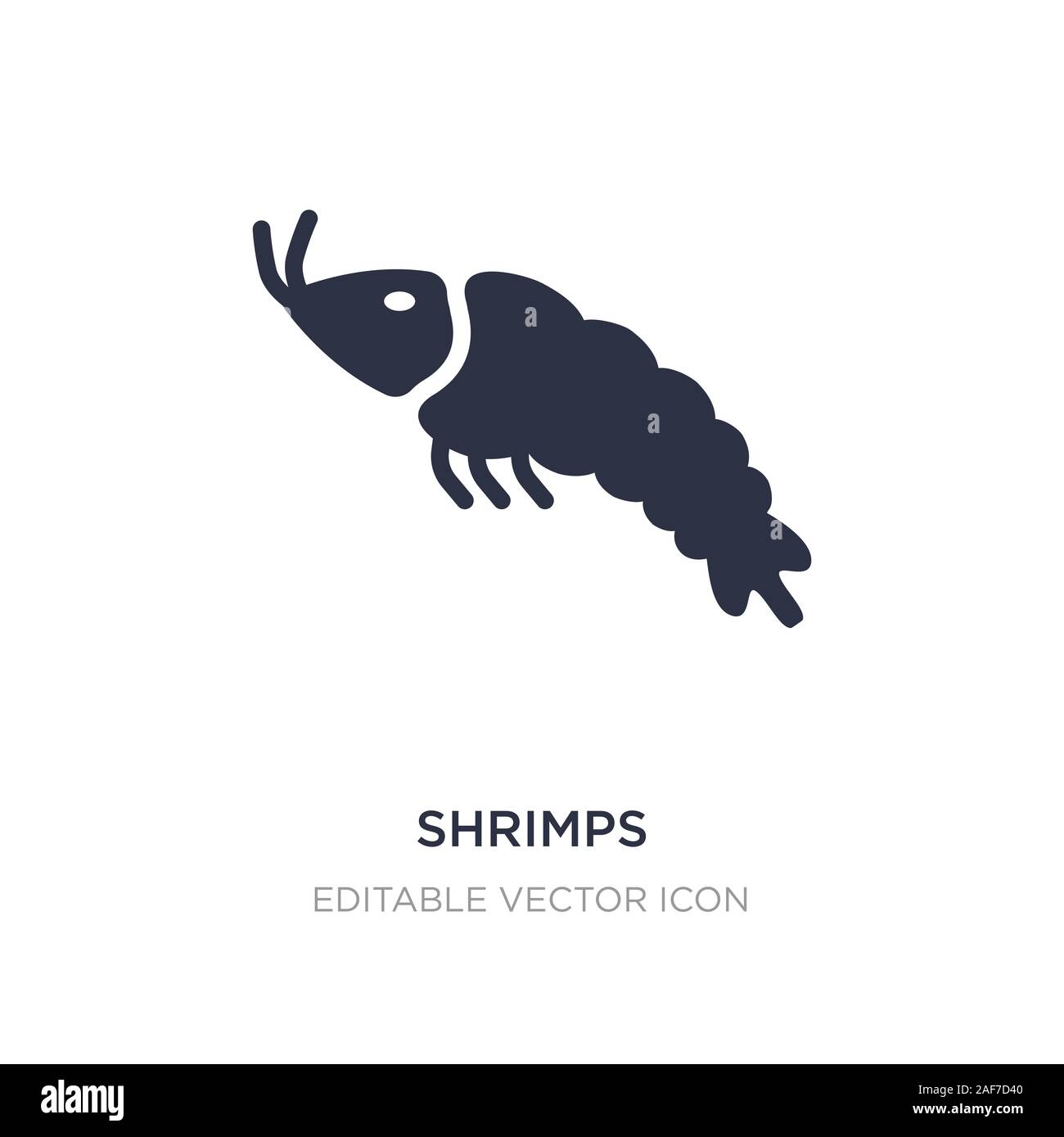 shrimps icon on white background. Simple element illustration from Food ...