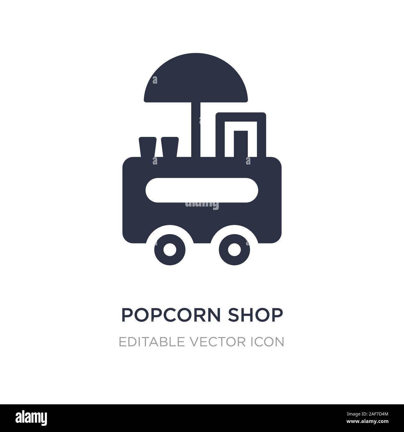 popcorn shop icon on white background. Simple element illustration from ...