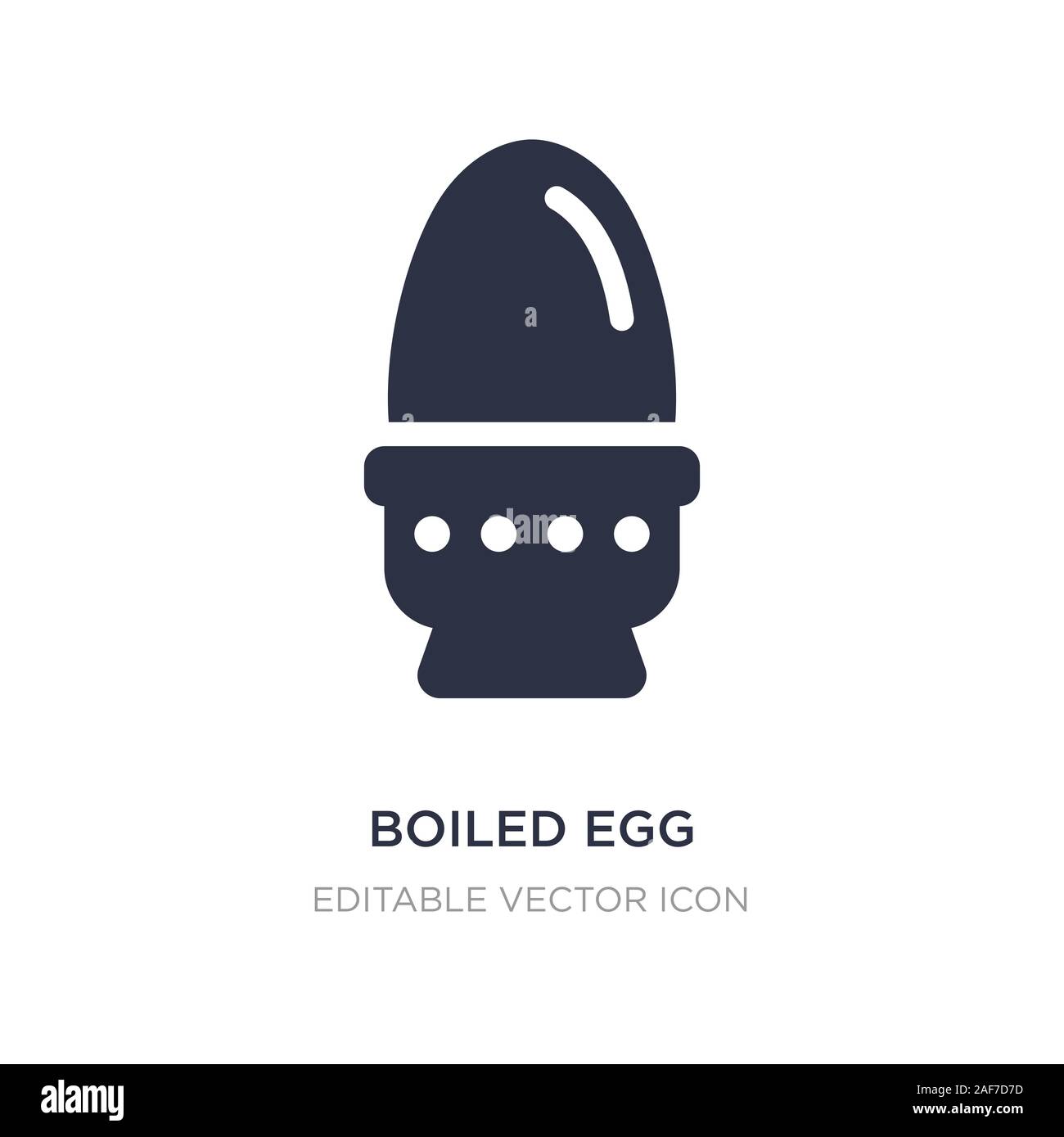 boiled egg icon on white background. Simple element illustration from ...