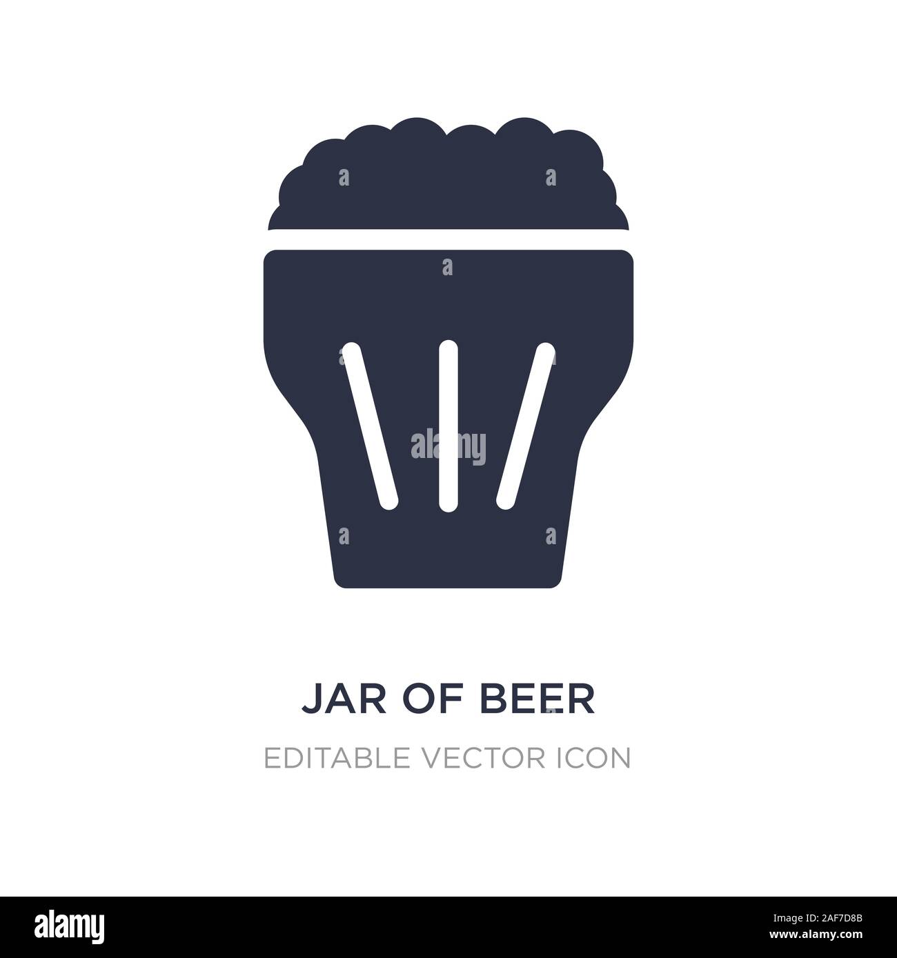 jar of beer icon on white background. Simple element illustration from ...