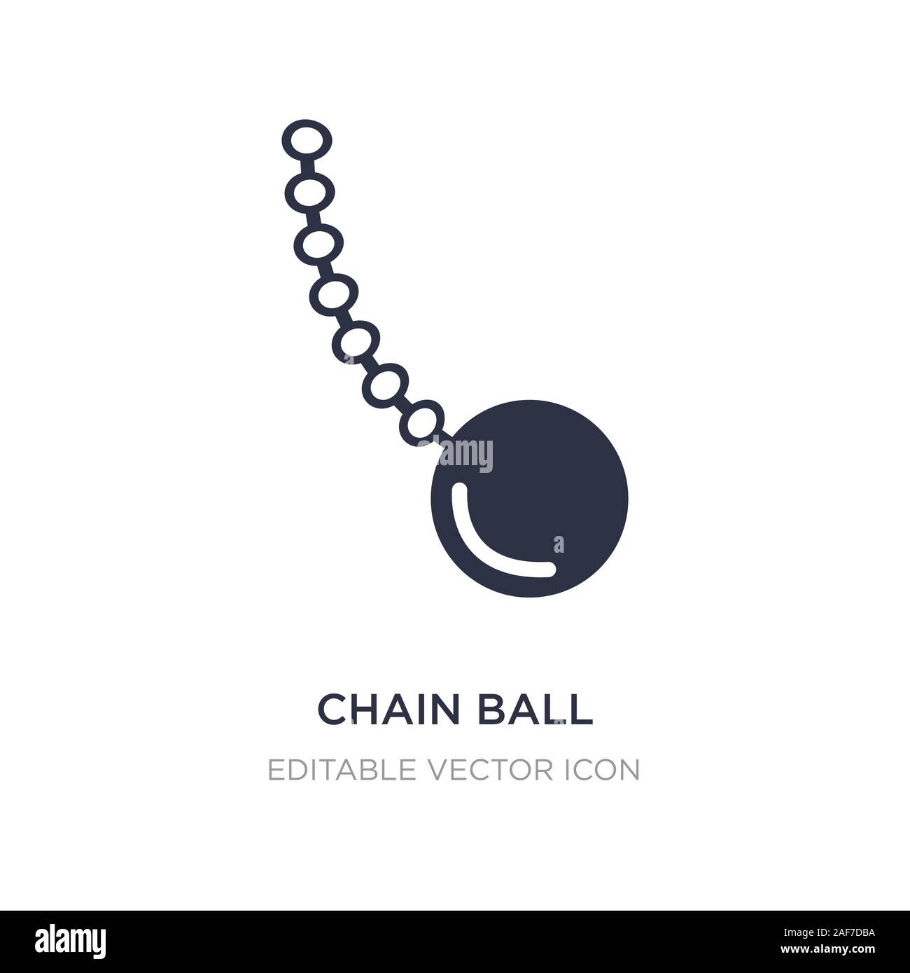 chain ball icon on white background. Simple element illustration from ...
