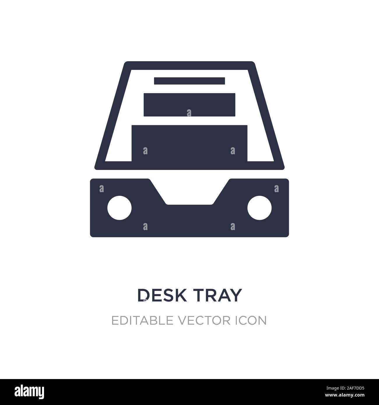 desk tray icon on white background. Simple element illustration from ...