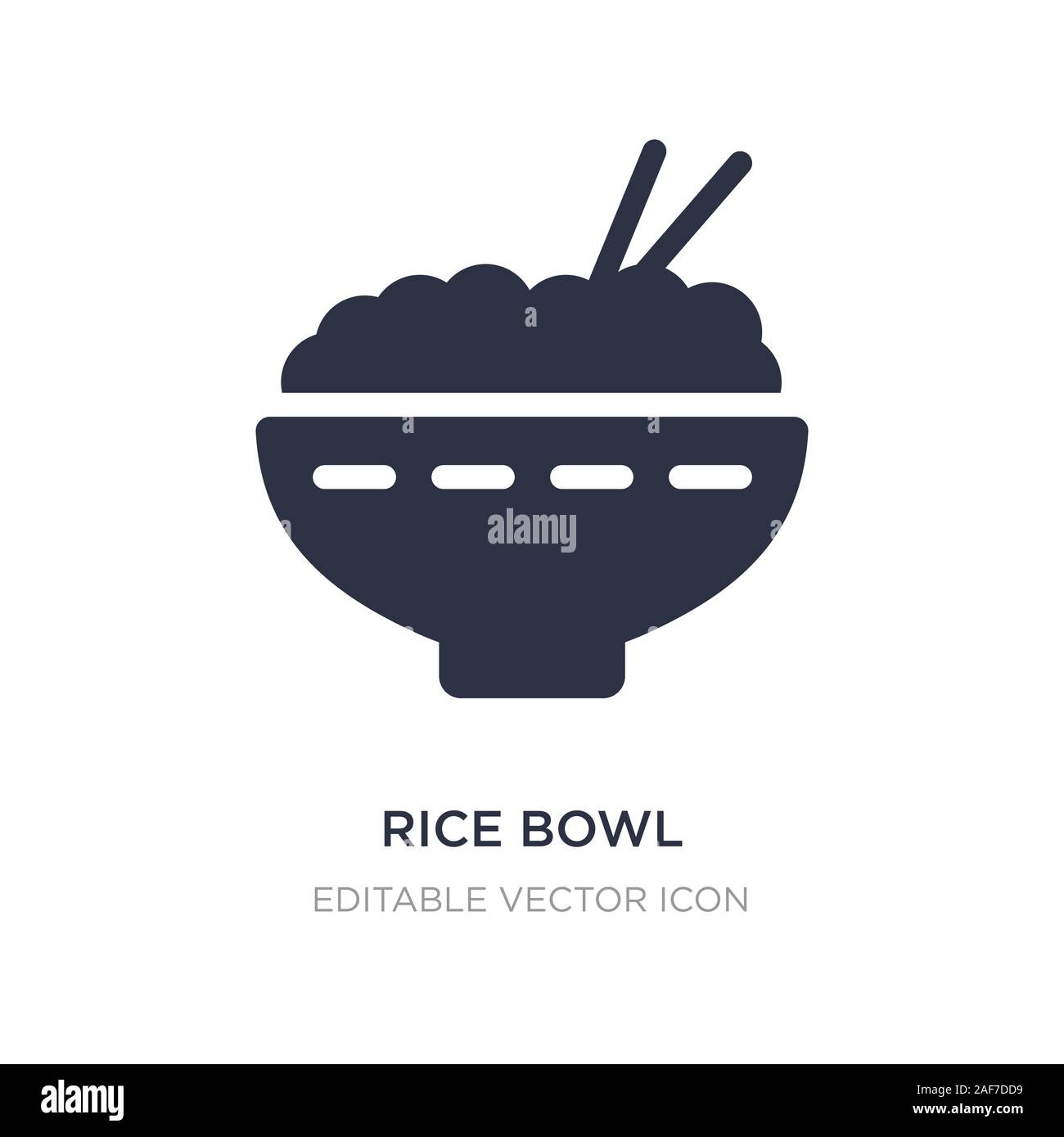 rice bowl icon on white background. Simple element illustration from ...
