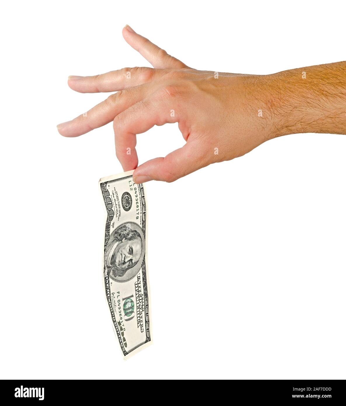 Hand with dollar banknote Stock Photo - Alamy