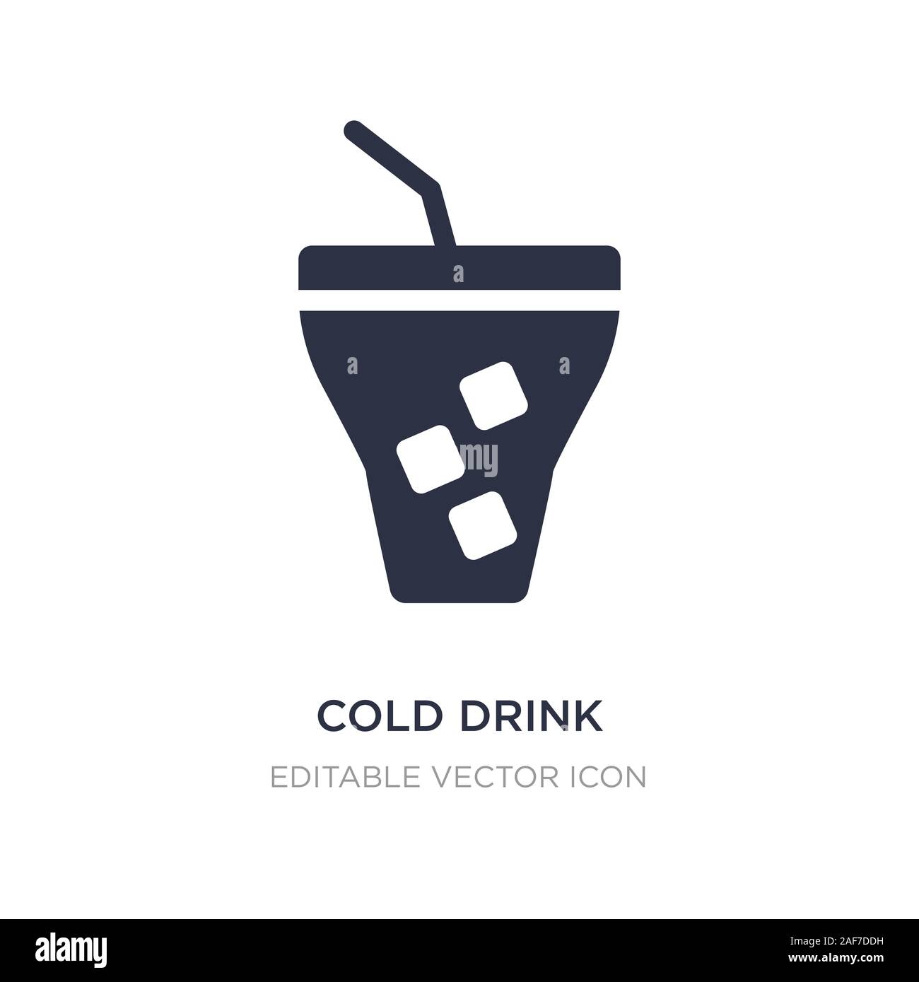 cold drink icon on white background. Simple element illustration from ...