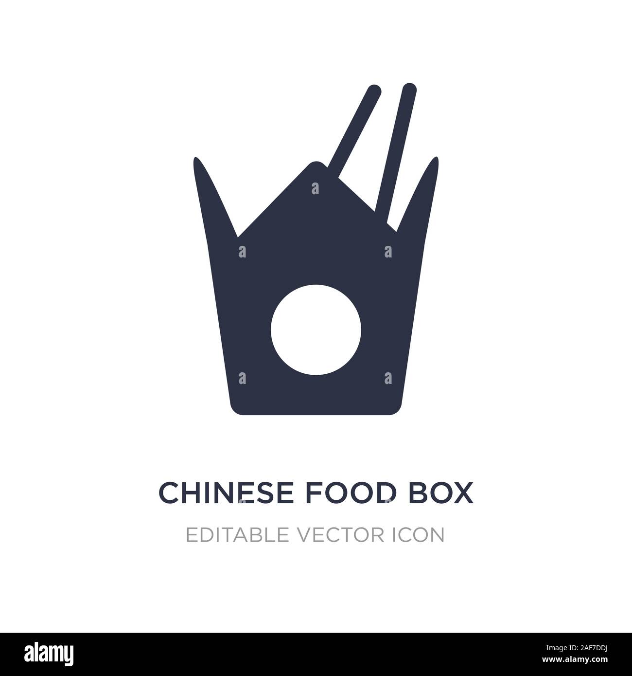 chinese food box icon on white background. Simple element illustration ...
