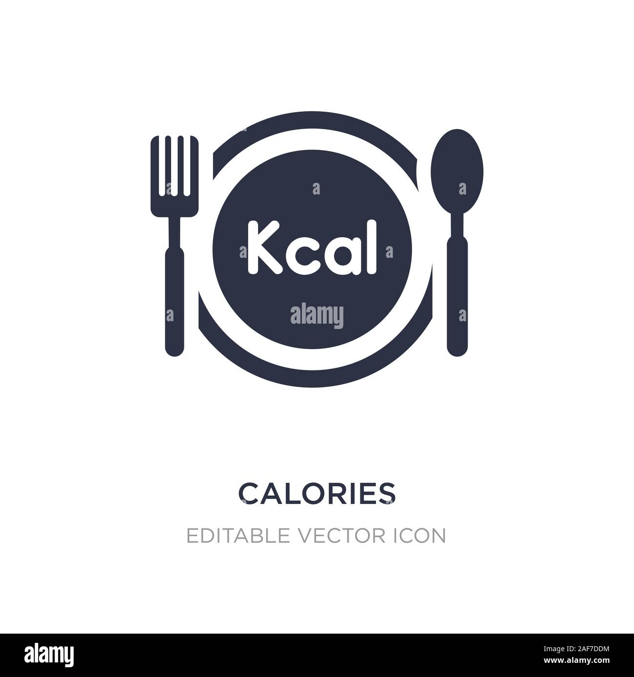 calories icon on white background. Simple element illustration from ...