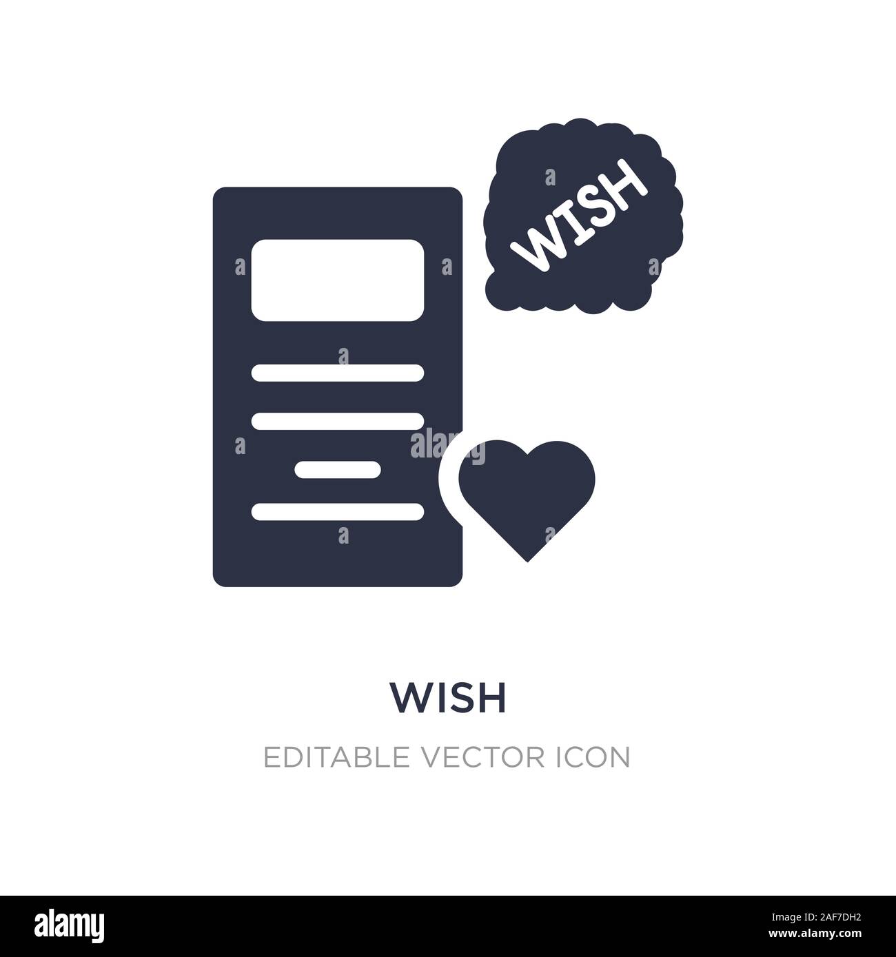wish icon on white background. Simple element illustration from General ...