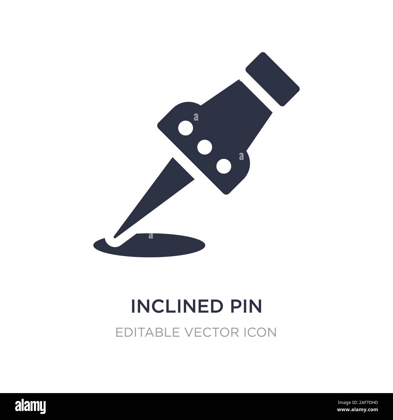 inclined pin icon on white background. Simple element illustration from ...