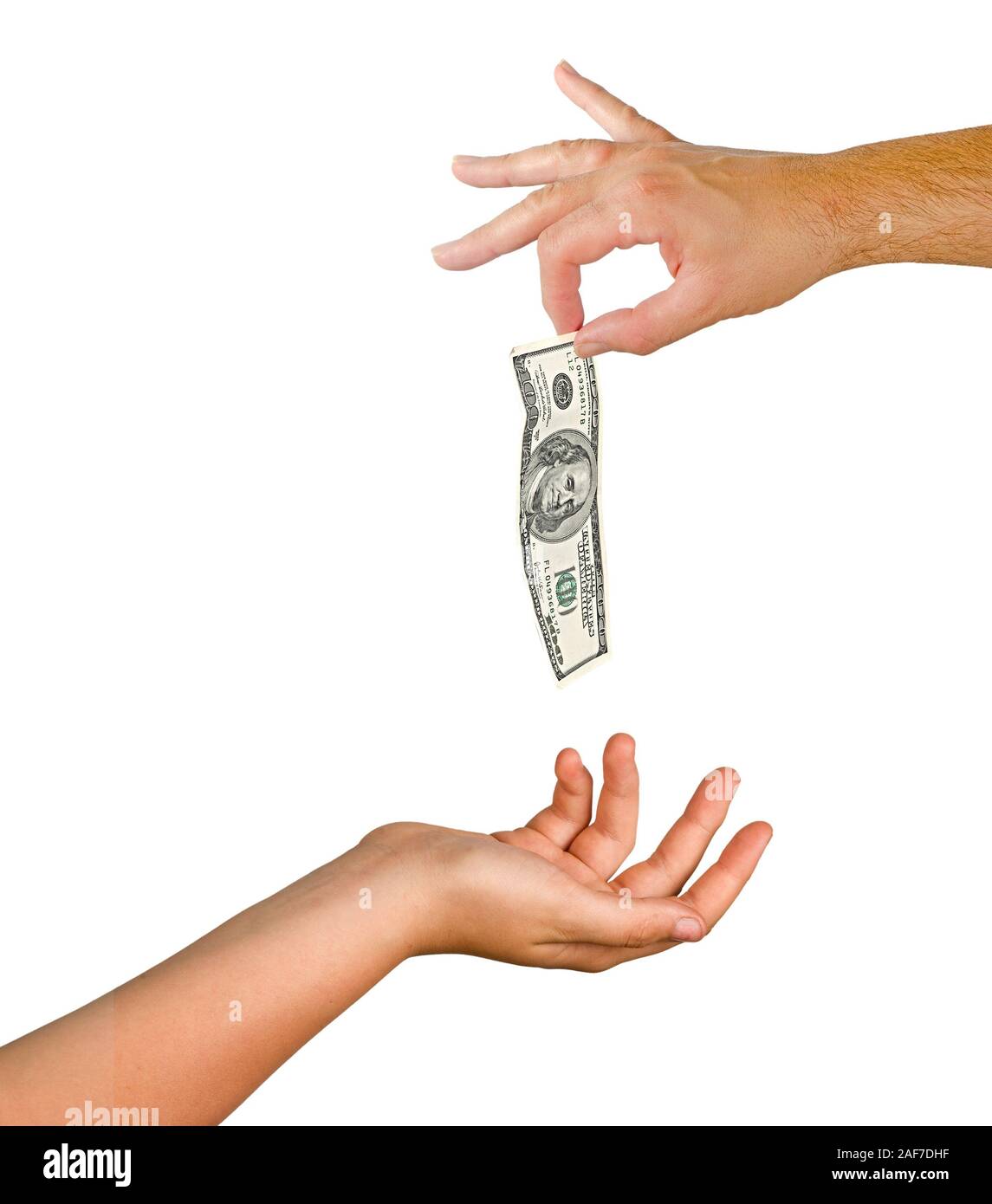 Hand with dollar banknote Stock Photo - Alamy