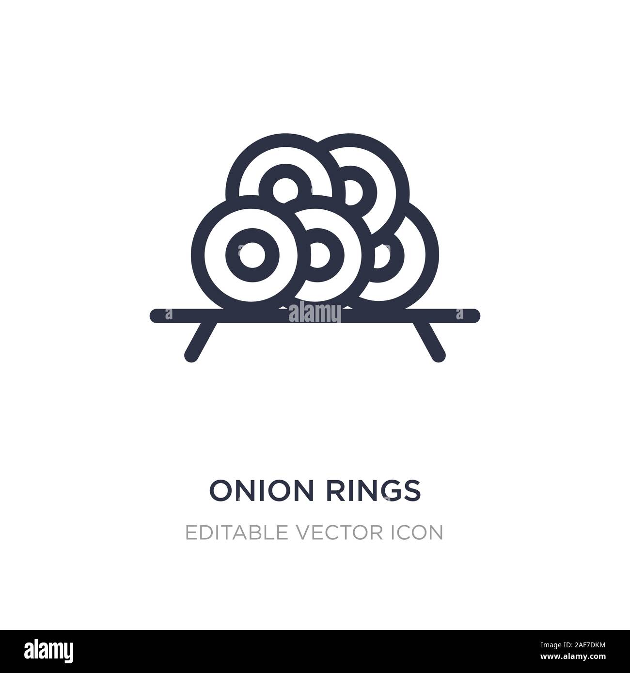onion rings icon on white background. Simple element illustration from ...