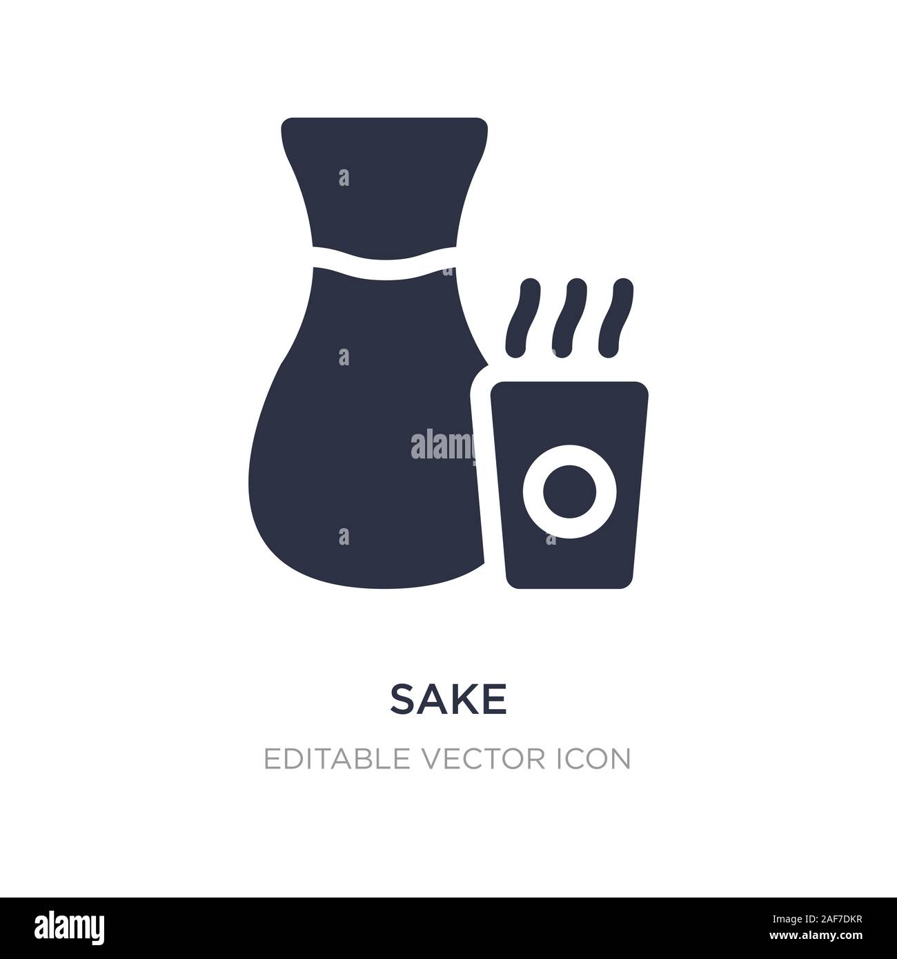 sake icon on white background. Simple element illustration from Food ...
