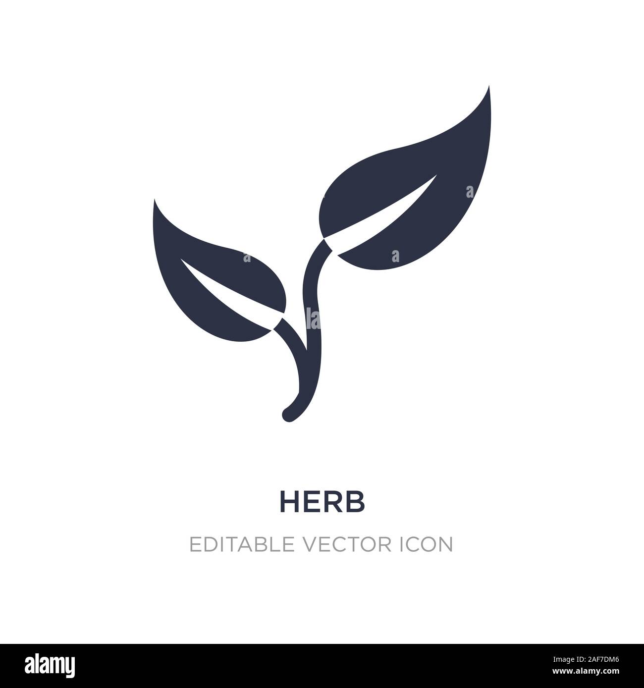 herb icon on white background. Simple element illustration from Food ...