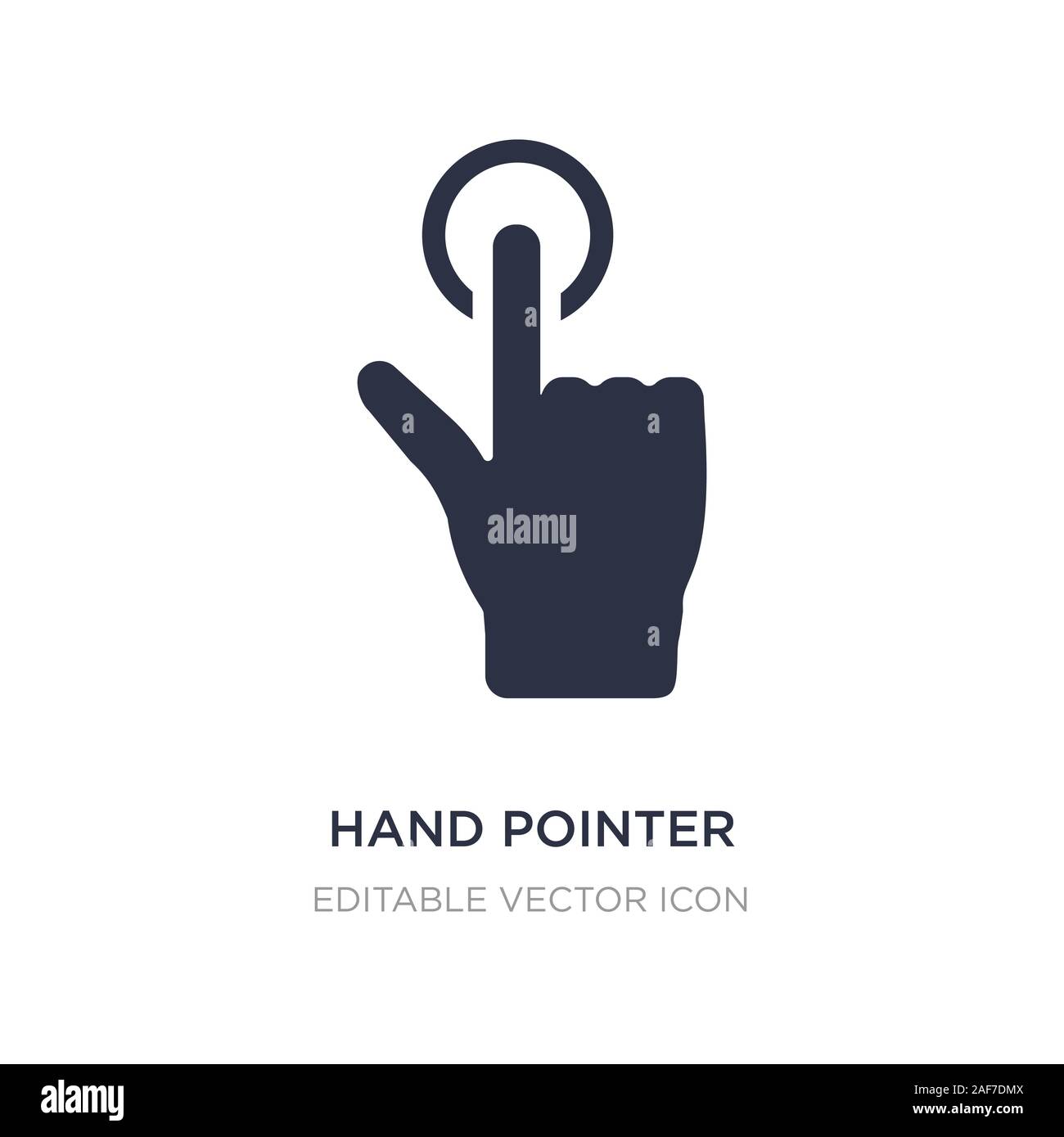 hand pointer icon on white background. Simple element illustration from ...