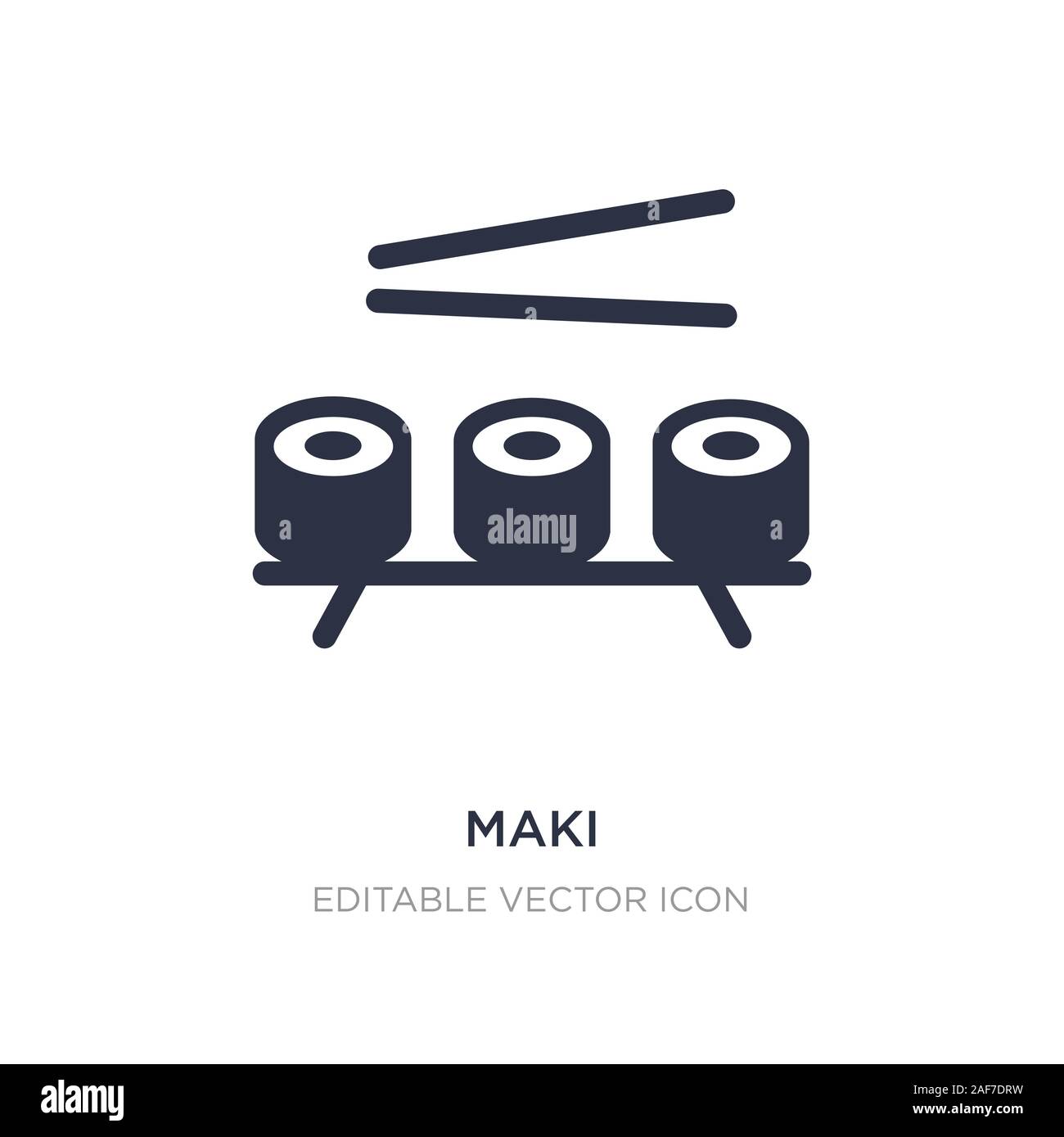maki icon on white background. Simple element illustration from Food ...