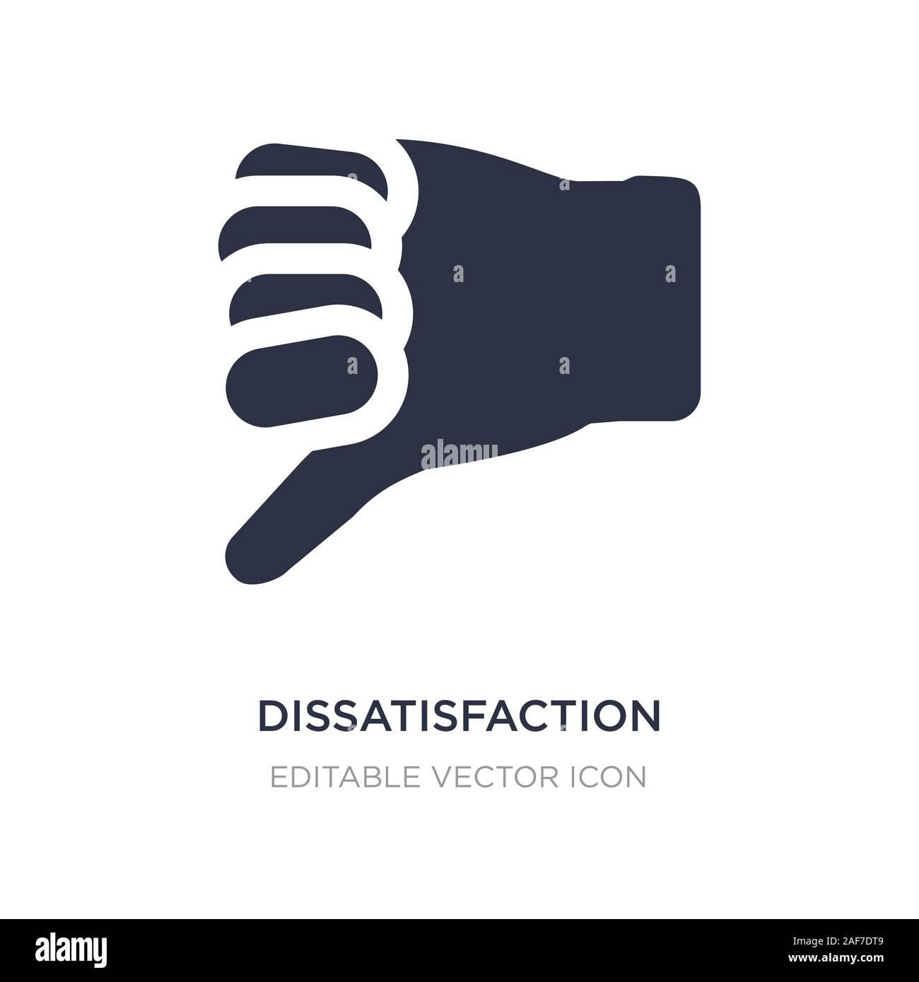 dissatisfaction icon on white background. Simple element illustration ...