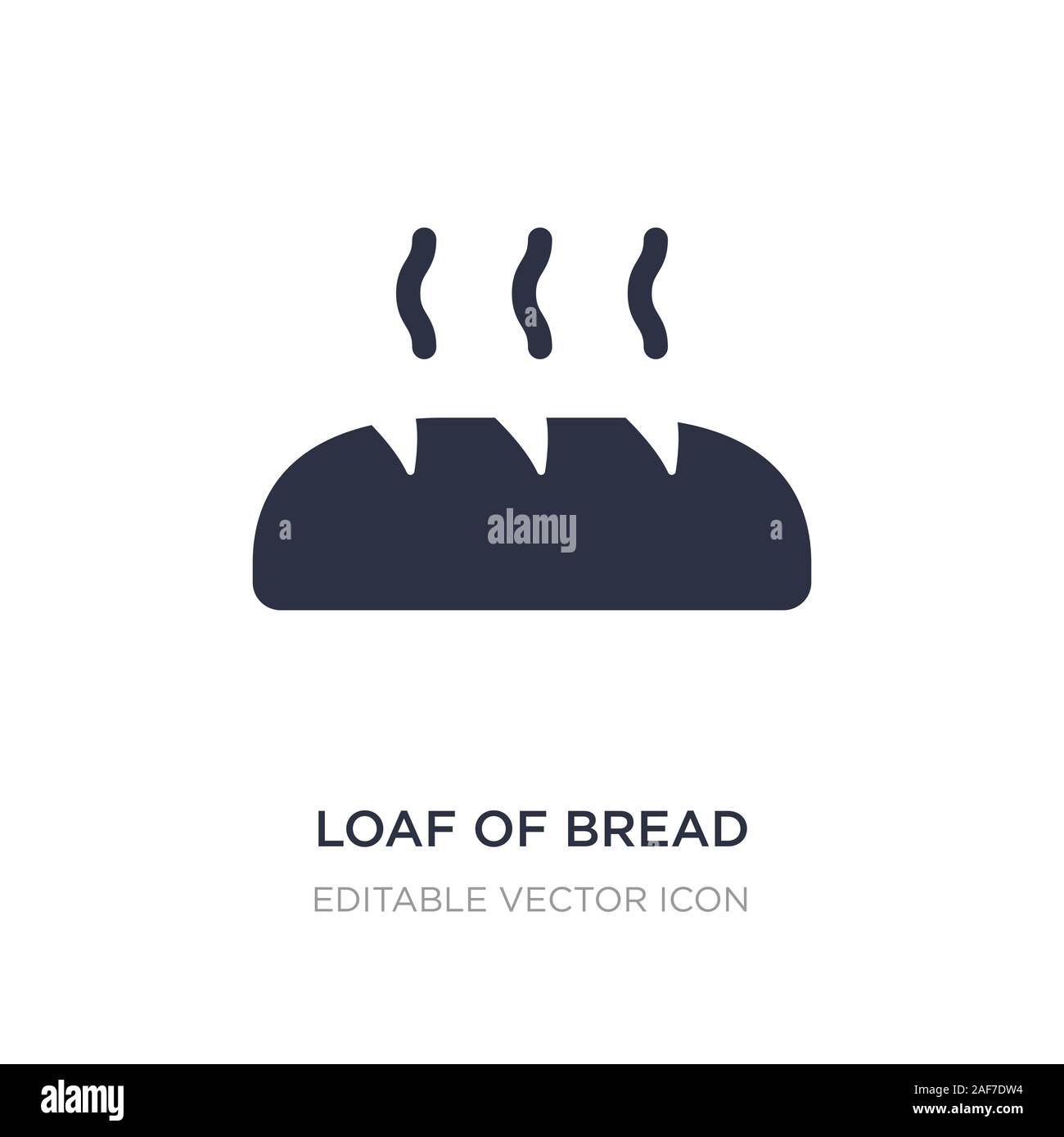 loaf of bread icon on white background. Simple element illustration ...