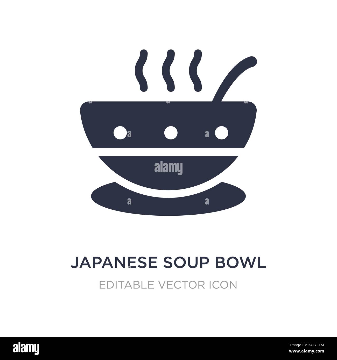 japanese soup bowl icon on white background. Simple element ...