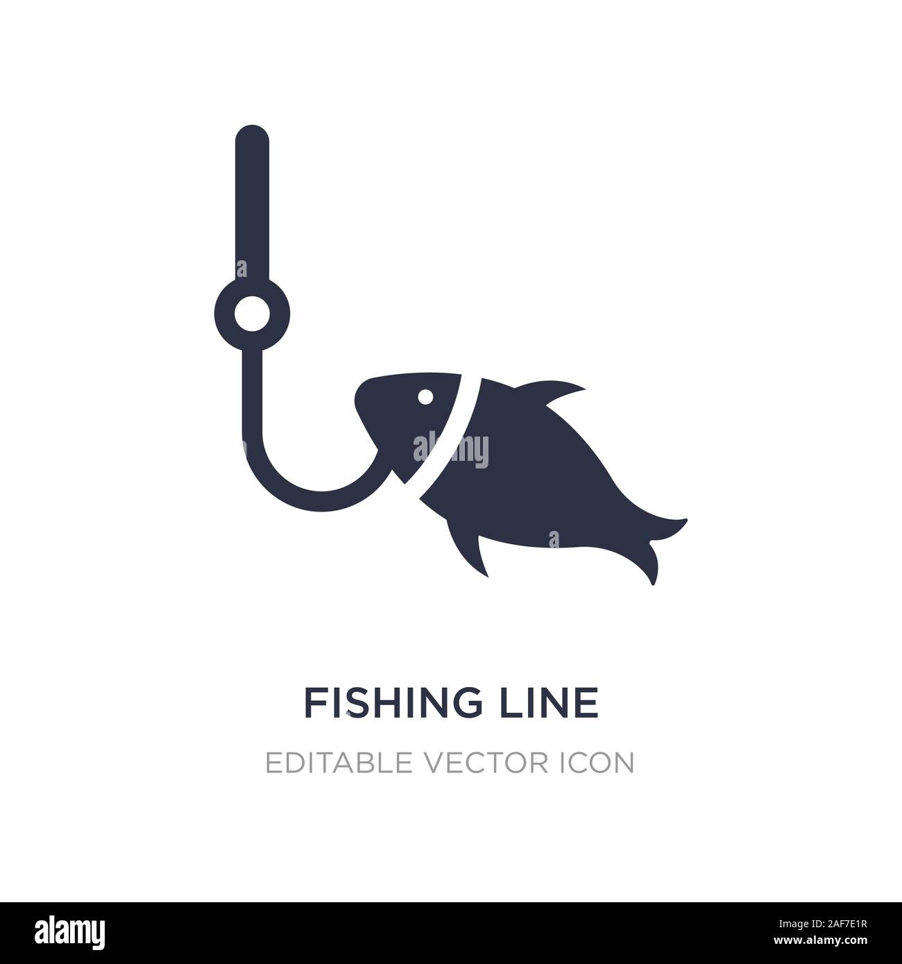 fishing line icon on white background. Simple element illustration from ...