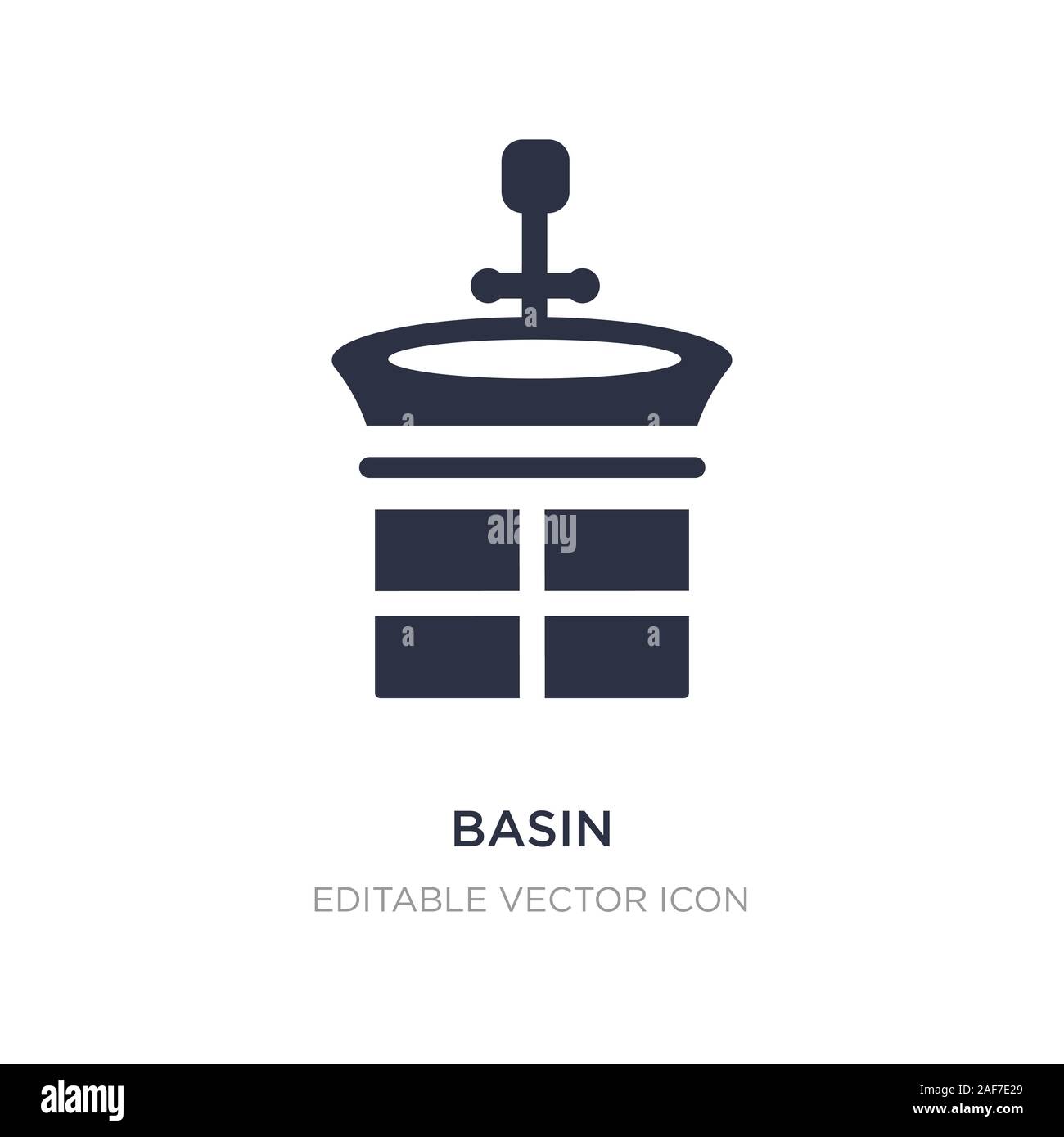 basin icon on white background. Simple element illustration from ...