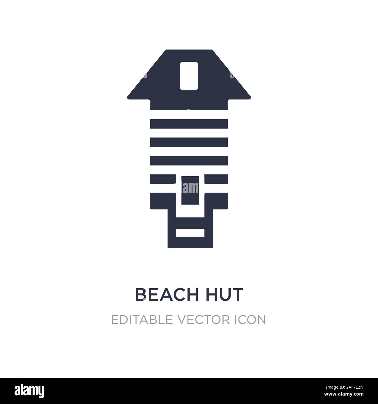 beach hut icon on white background. Simple element illustration from ...